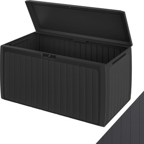 Zahradní úložný box 290L antracitová Board Plus s kolečky odolné vůči počasí