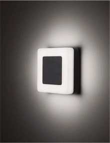 NV 9529721 Venkovní nástěnné svítidlo TUNE černý hliník a akryl LED 9W 3000K 100-240V 115st. IP65 - NOVA LUCE