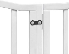 Zábrana pro psy s dvířky skládací 15 panelů bílá 750 cm topol 3155593