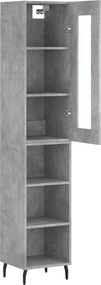 Skříň highboard betonově šedá 34,5x34x180 cm kompozitní dřevo 3199381
