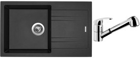 Set Sinks LINEA 780 N Metalblack + baterie Sinks LEGENDA S Chrom