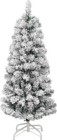 Umělý Skládací Vánoční Strom 150 LED Zelená a bílá 120 cm 3395584
