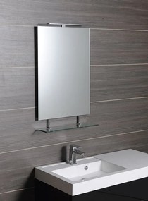 Sapho Wega zrcadlo s policí 50 x 80 cm bez osvětlení bílá 60092-5