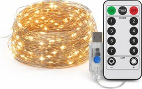 LED světelný závěs Mery, 3x3m, ovladač