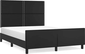 Rám postele s čelem černý 140x200 cm umělá kůže 3125512