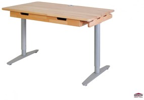 Domestav Domino psací stůl s kovovou podnoží 132 cm buk,přírodní