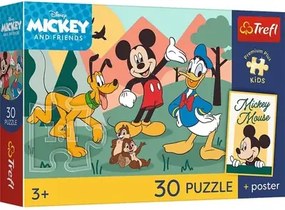 TREFL Puzzle Premium Plus Kids Mickey Mouse: Přátelé / 30 dílků / 27 x