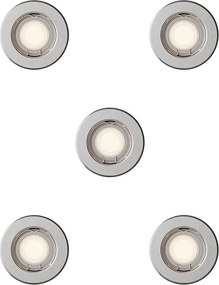 Philips - SADA 5x Podhledové svítidlo PERIDOT 1xGU10/7W/230V stříbrná