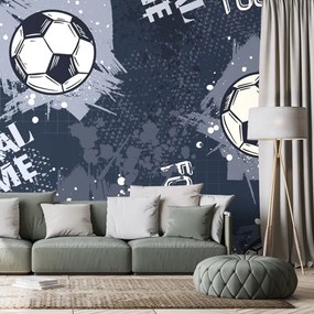 Samolepící tapeta fotbalový míč ve fialovém - 150x100 cm
