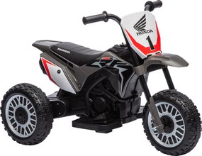 HOMCOM Elektrický motocykl pro děti s licencí Honda CRF450RL 18+ měsíců 6V s baterií, maximální rychlost 3 km/h, zvuk klaksonu a startu, nosnost 25 k…