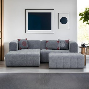 Hanah Home Rohová pohovka BEYZA MINI levá šedá