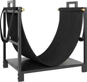 Outsunny Dřevník 47,5 x 33 x 44 cm zvýšený stojan na dřevo s plátěnou taškou až 50 kg do interiéru i exteriéru