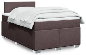 Box spring postel s matrací tmavě hnědá 120x190 cm textil 3285823