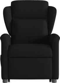 Elektrické zvedací polohovací křeslo černé textil 3303156