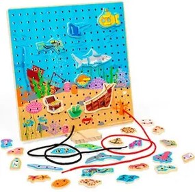 Bigjigs Toys Provlékací deska moře / od 3 let