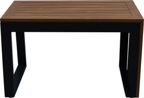 Zahradní set NOREVIA - polywood, hliník, látka, šedá / hnědá