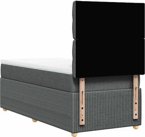 Box spring postel s matrací tmavě šedá 90x190 cm textil 3291919