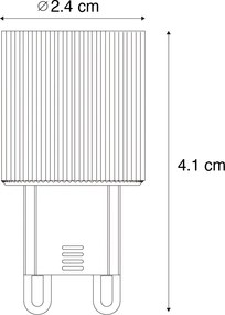 Sada 5 stmívatelných LED žárovek G9 24 mm 3 W 300 lm 2700 K