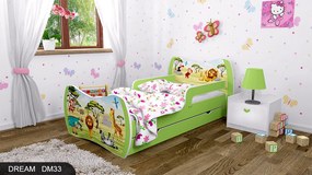 Dětská postel Dream vzor 33 180x90 cm zelená