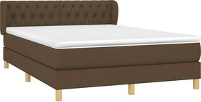 Box spring postel s matrací tmavě hnědá 140x190 cm textil 3127040