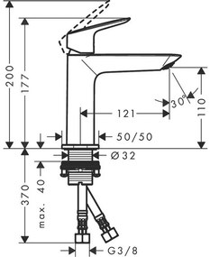 Hansgrohe Logis Fine Páková umyvadlová baterie, chrom 71253000