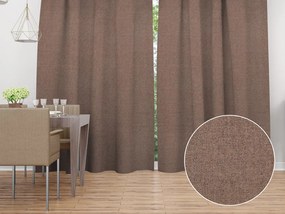 Biante Dekorační závěs Porto PRT-016 Hnědá režná - šířka 130 cm 130x210 cm