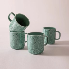 Tyrkysové porcelánové hrnky v sadě 4 ks 400 ml Heath Jade – Ladelle