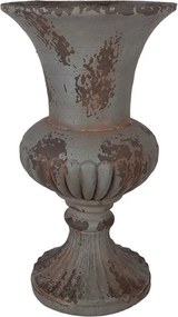 Šedý antik květináč / váza v barokním stylu Baroque - Ø 30*52 cm