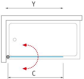 Roth Jednodílná vanová zástěna CI BAE Varianta: šířka: 75 cm, orientace: Uni - (CI BAE 750 - CI BAE 075150 NPE), Barva profilů a typ výplně: profily: černá (elox), výplň: transparent