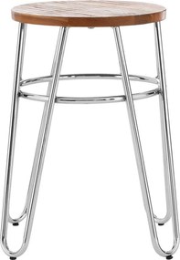 Stolička z jilmového dřeva ve stříbrné barvě/v přírodní barvě District – Premier Housewares