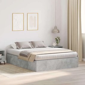 Rám postele s úložným prostorem Betonově šedá 150 x 200 cm 3335384