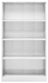 vidaXL Knihovna 4 police bílá vysoký lesk 80 x 24 x 142 cm dřevotříska