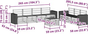 Sedací soupravy 8 ks Masivní akátové dřevo 3384120