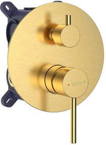 kielle Oudee I - Baterie pod omítku pro 2 spotřebiče, s tělesem, brushed gold 10333206