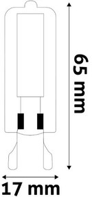 Prémiová LED žárovka G9 4W 440lm, denní, ekv. 38W, 3 roky