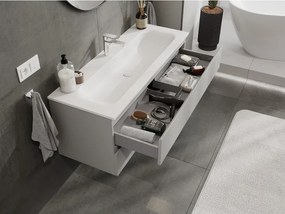 Mexen Orio, koupelnová skříňka 120 cm s umyvadlem Vela, 2 zásuvky, šedá matná/bílá matná, 91A10-12047-2-BFF62-W23M01