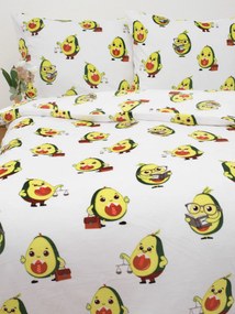 MK Lůžkoviny Francouzské mikroplyšové povlečení Exclusive - Advokádo bílé 220 × 200 cm, 2ks 70 x 90 cm