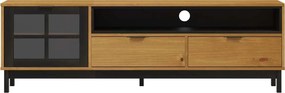 vidaXL TV skříňka s prosklenými dvířky FLAM 158x40x50 cm borové dřevo [357821]