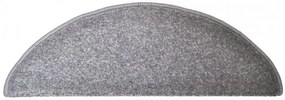 Vopi koberce Nášlapy na schody Eton šedý půlkruh, samolepící - 28x65 půlkruh (rozměr včetně ohybu)