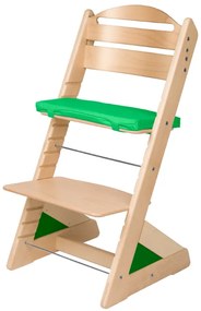 Jitro Dětská rostoucí židle Plus Buk Zelený klín + zelený