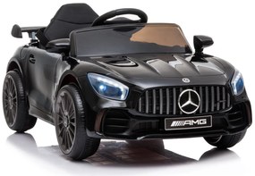 Dětské elektrické autíčko s dálkovým ovládáním BestBerg BBCC-50B – Mercedes-Benz AMG GT R / nosnost 25 kg / Li-Ion baterie / černá