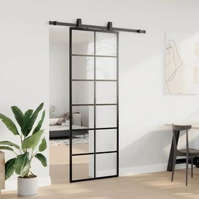 Posuvné dveře se sadou kování černé 76x205 cm ESG Glass 3375904