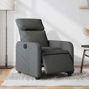 Elektrické polohovací křeslo tmavě šedé textil 3206682