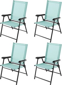 Costway Plážová lehátka Sada 2 skládacích terasových židlí – 65 × 60 × 93 cm