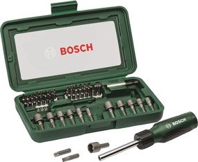 Bosch 46dílná sada bitů a nástčných klíčů se šroubovákem 2607019504