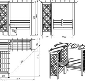 BF Richmond rohová pergola