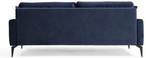 Atelier del Sofa 3-místná pohovka Papira 3 Seater - Navy Blue, Modrá