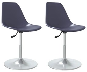 vidaXL Otočné jídelní židle 2 ks lila PP
