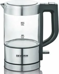 Severin WK 3472 stříbrná / Rychlovarná konvice / 1100W / 0.5 l