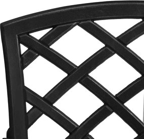 3dílný bistro set litý hliník černý 315592